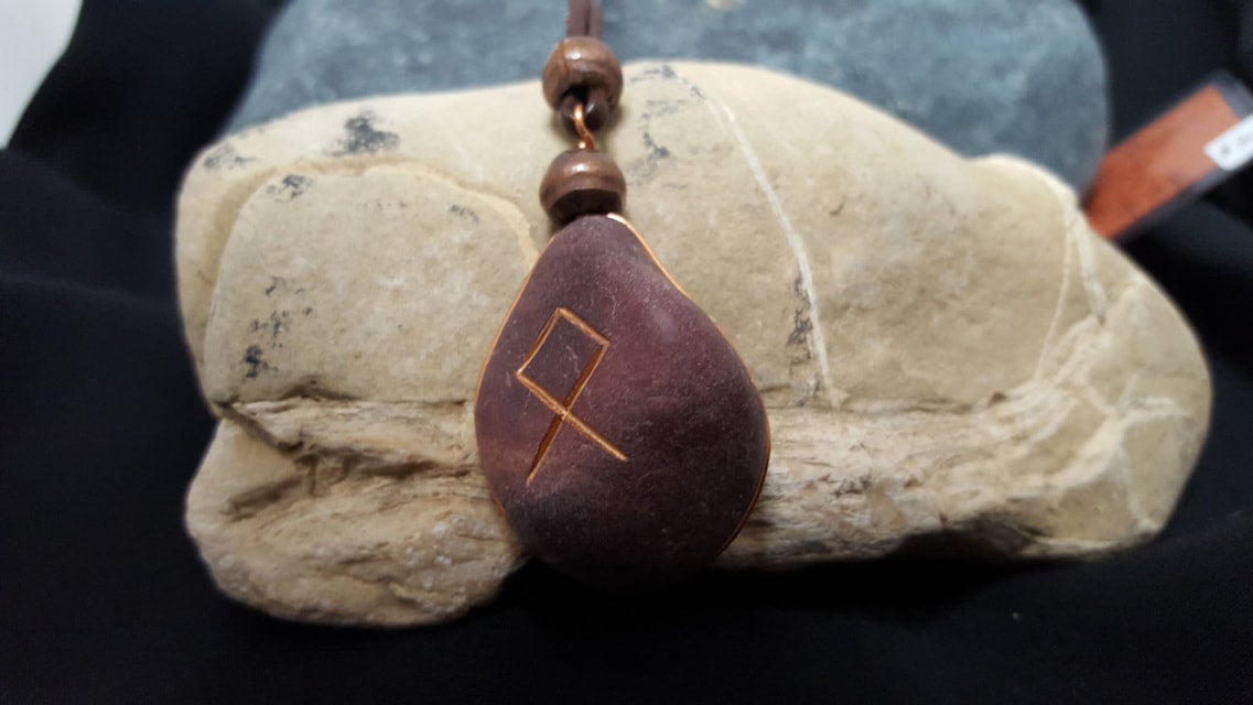 Thurisaz - Othila Rune Pendant | Touchstone Runes by Barbara Johns