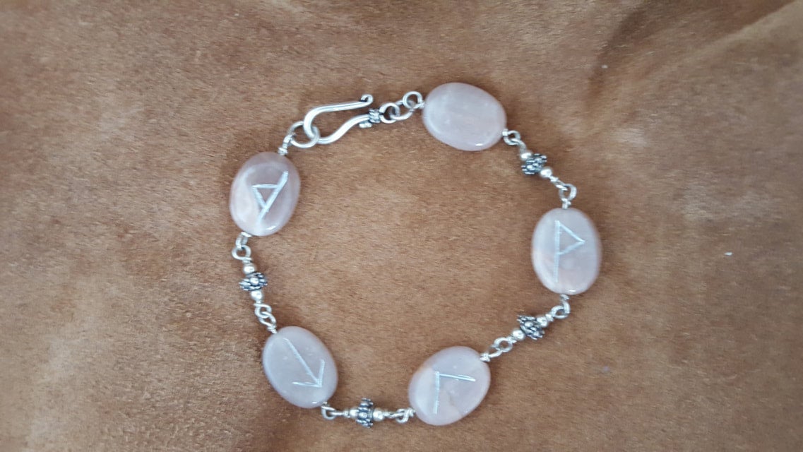 Sunstone "Serenity Prayer" Rune Bracelet | Touchstone Runes by Barbara ...